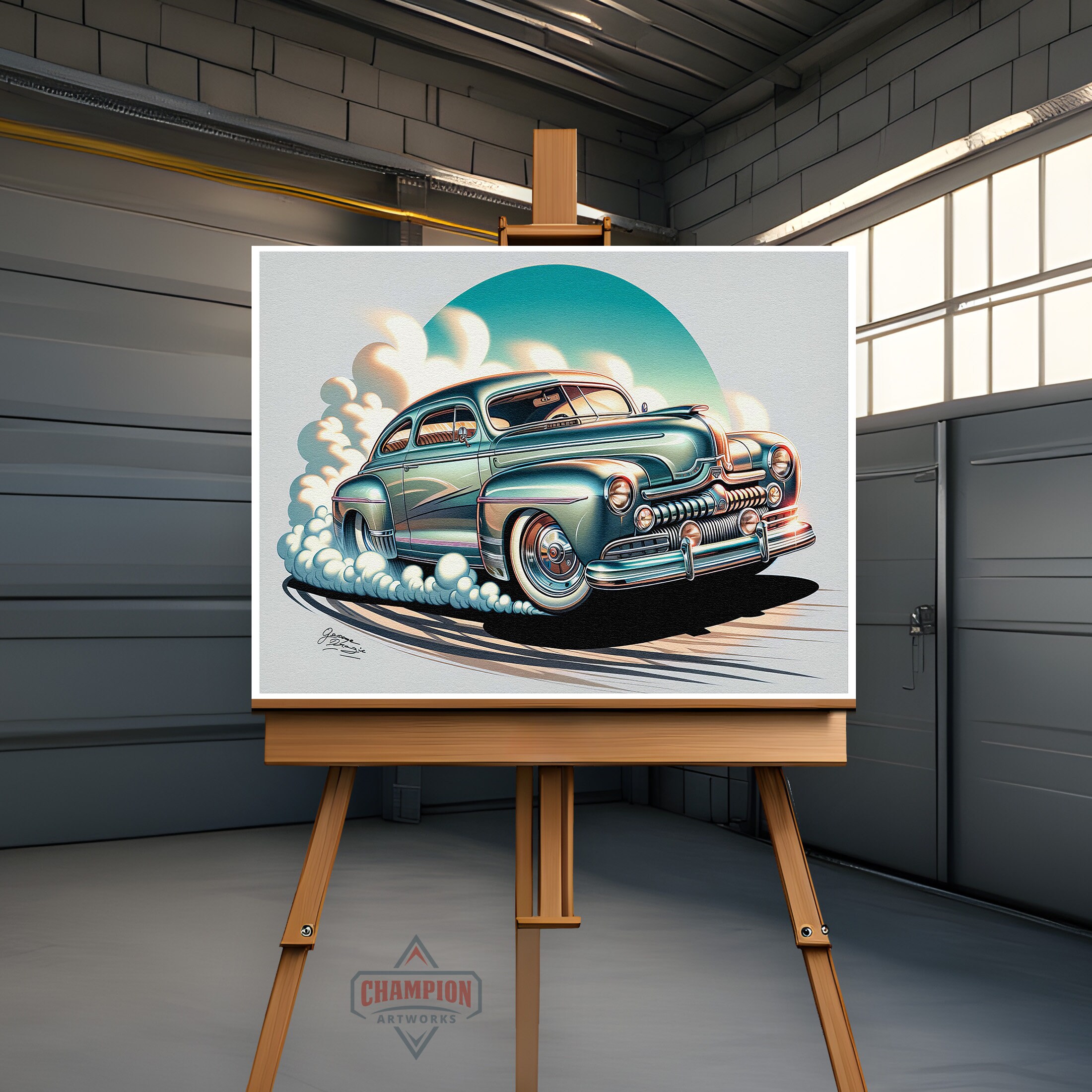 1940 Mercury Torpedo Cartoon Car Print - WALL ART DOWNLOADABLE - Etsy