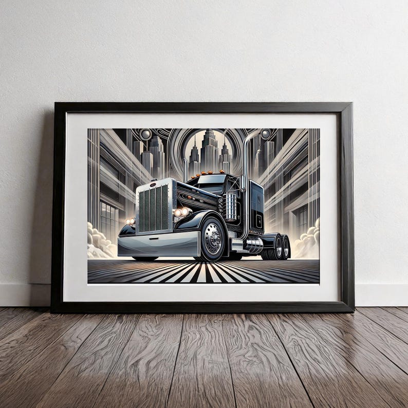 1967 Peterbilt 359 Printable Art – Vintage Semi Truck Poster Digital ...