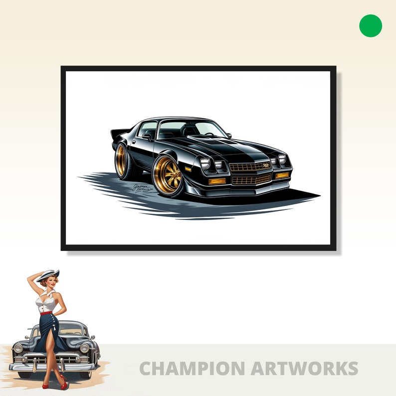 1986 IROC Z Cartoon Illustration - Etsy