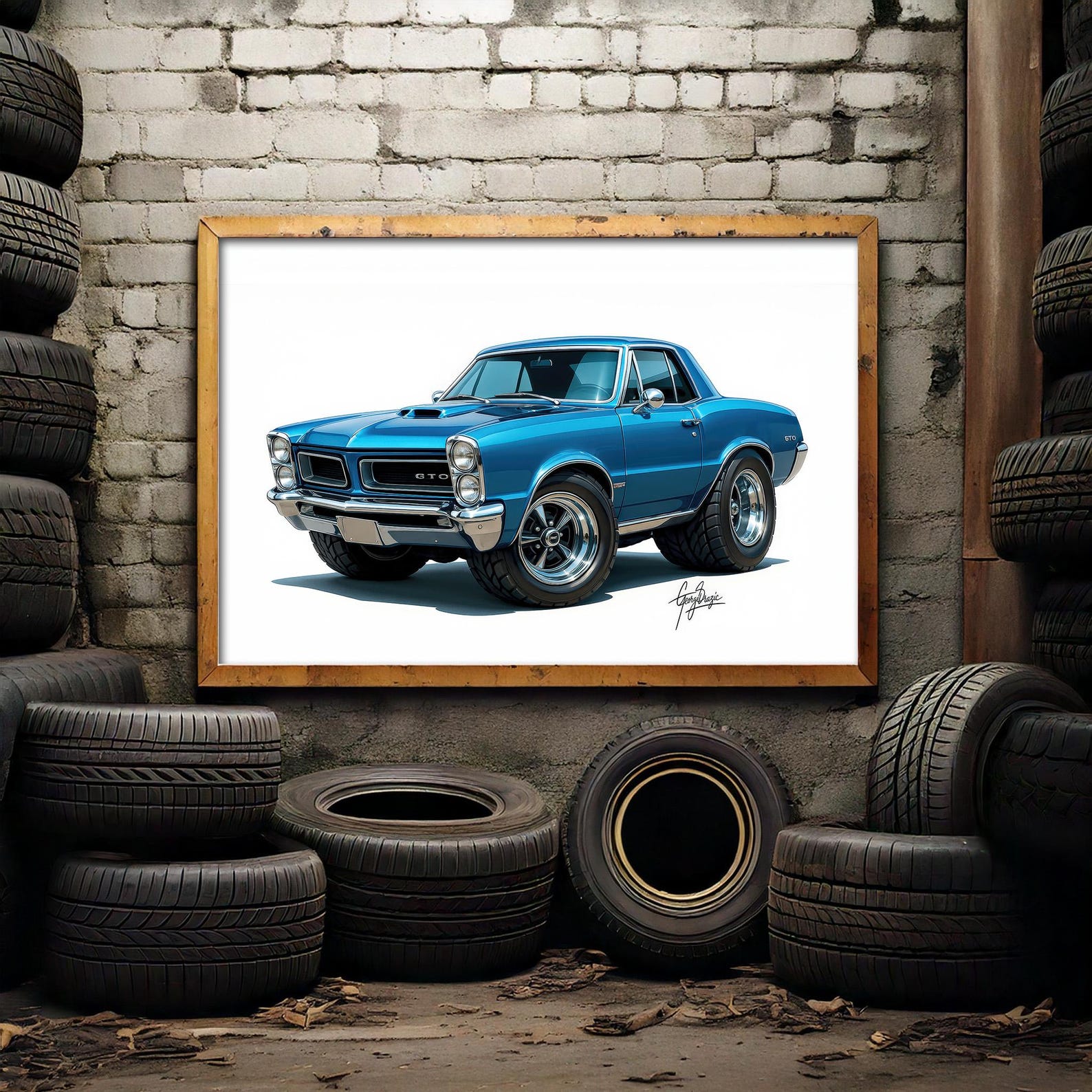 1965 Pontiac GTO Wall Art, Muscle Car Poster, Digital Car Print - Etsy
