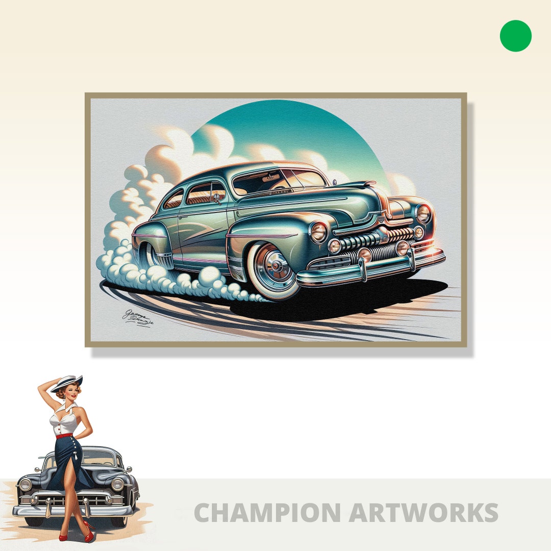 1940 Mercury Torpedo Cartoon Car Print - WALL ART DOWNLOADABLE - Etsy
