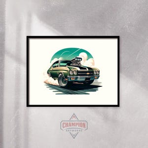 1970 Chevrolet Chevelle | CAR ART POSTERS - Etsy
