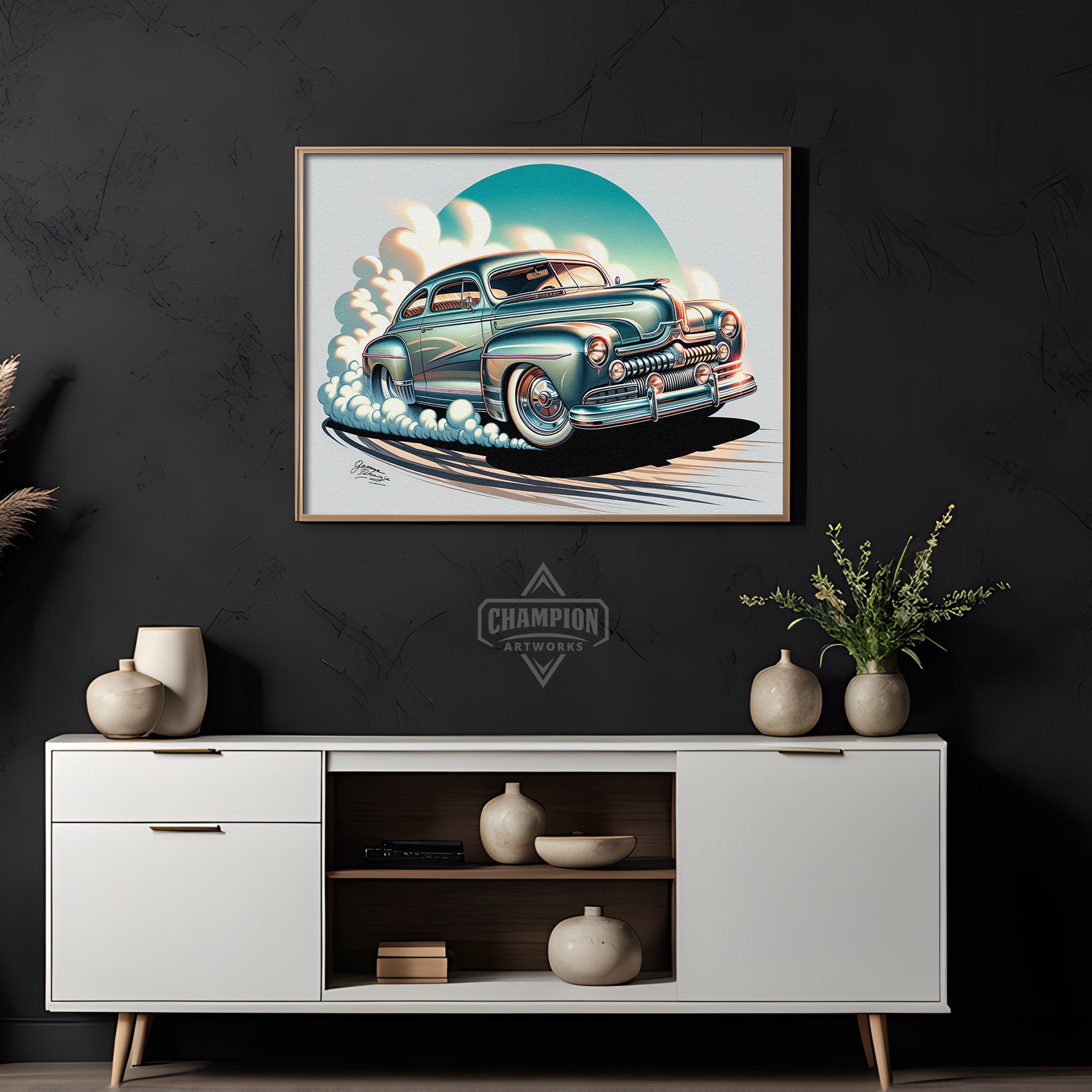 1940 Mercury Torpedo Cartoon Car Print WALL ART DOWNLOADABLE - Etsy