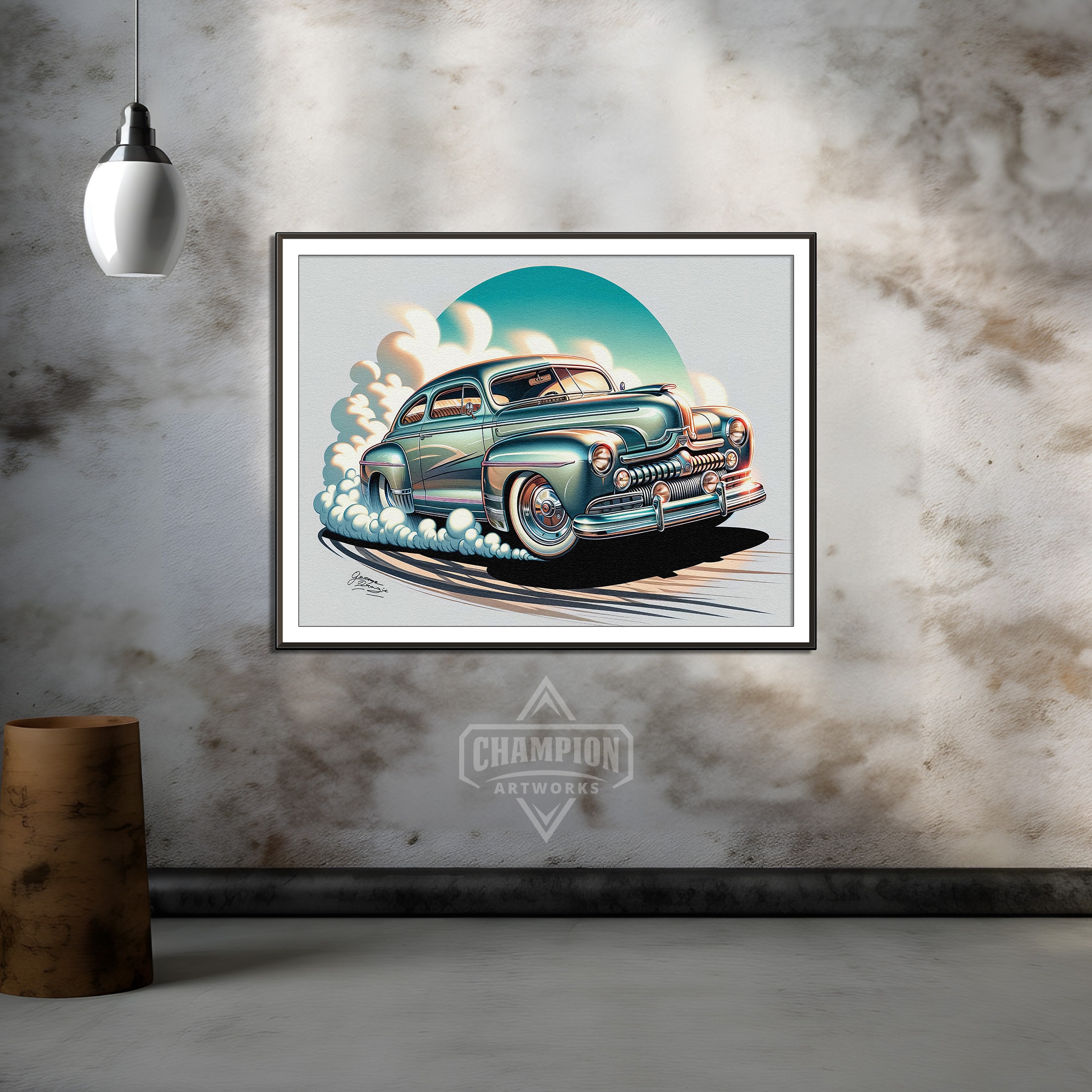 1940 Mercury Torpedo Cartoon Car Print WALL ART DOWNLOADABLE - Etsy