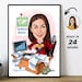 Personalized Female Super Boss Cartoon Portrait, Custom Female Boss ...