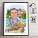 Personalized Retirement Cartoon Portrait, Custom Retirement Caricature ...