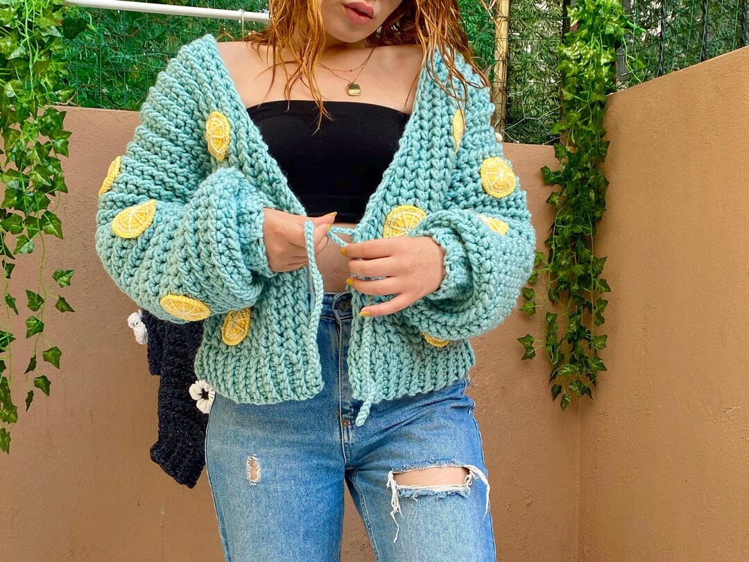 Lemon Cardigan Pattern, Lemon Crochet Pattern, Sweater Crochet Pattern ...