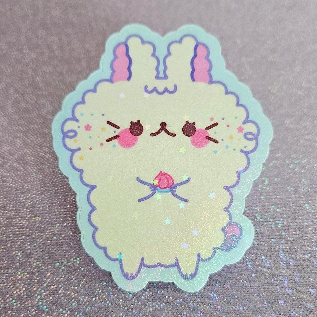 Bunfetti Funfetti Bunny Sticker for Laptop, Water Bottle, Ipad, Rainbow ...