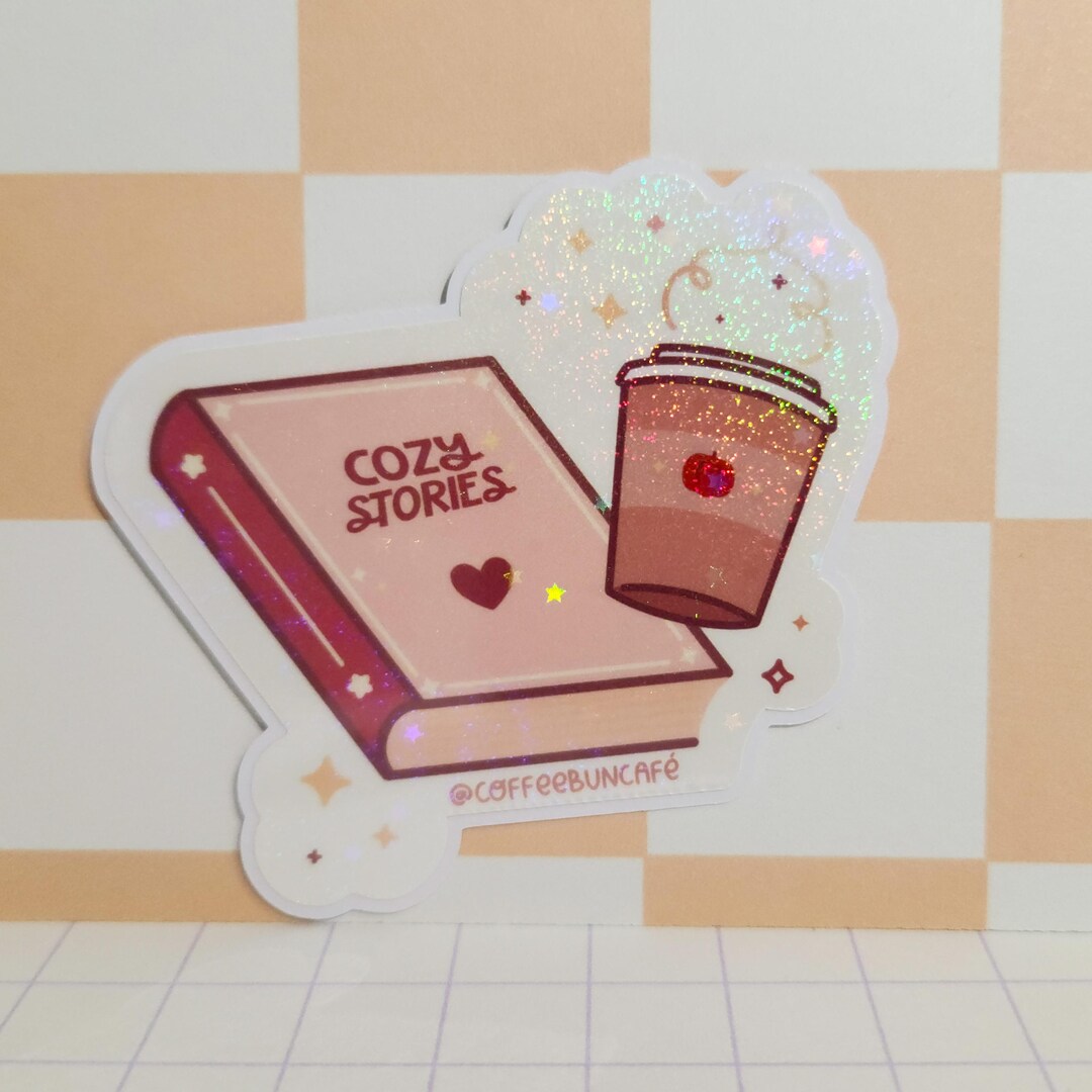 Cozy Stories Fall Book Pastel Rainbow Holo Sticker - Etsy