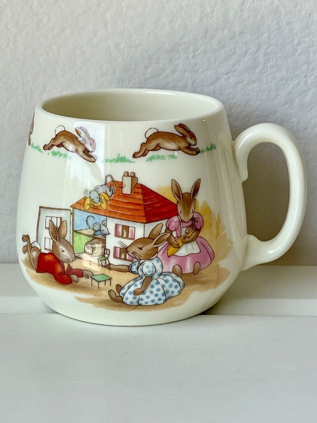Vintage Royal Doulton "bunnykins" Child's Don Mug One Handle Fine Bone ...