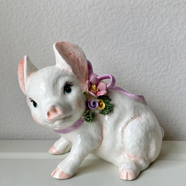 Porcelain Pig - Etsy