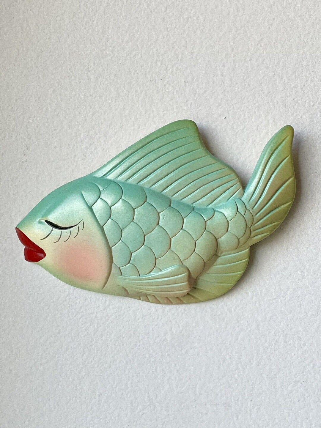 Vintage 60s Miller Studio Chalkware Fish Wall Hanging Retro MCM Kitschy ...
