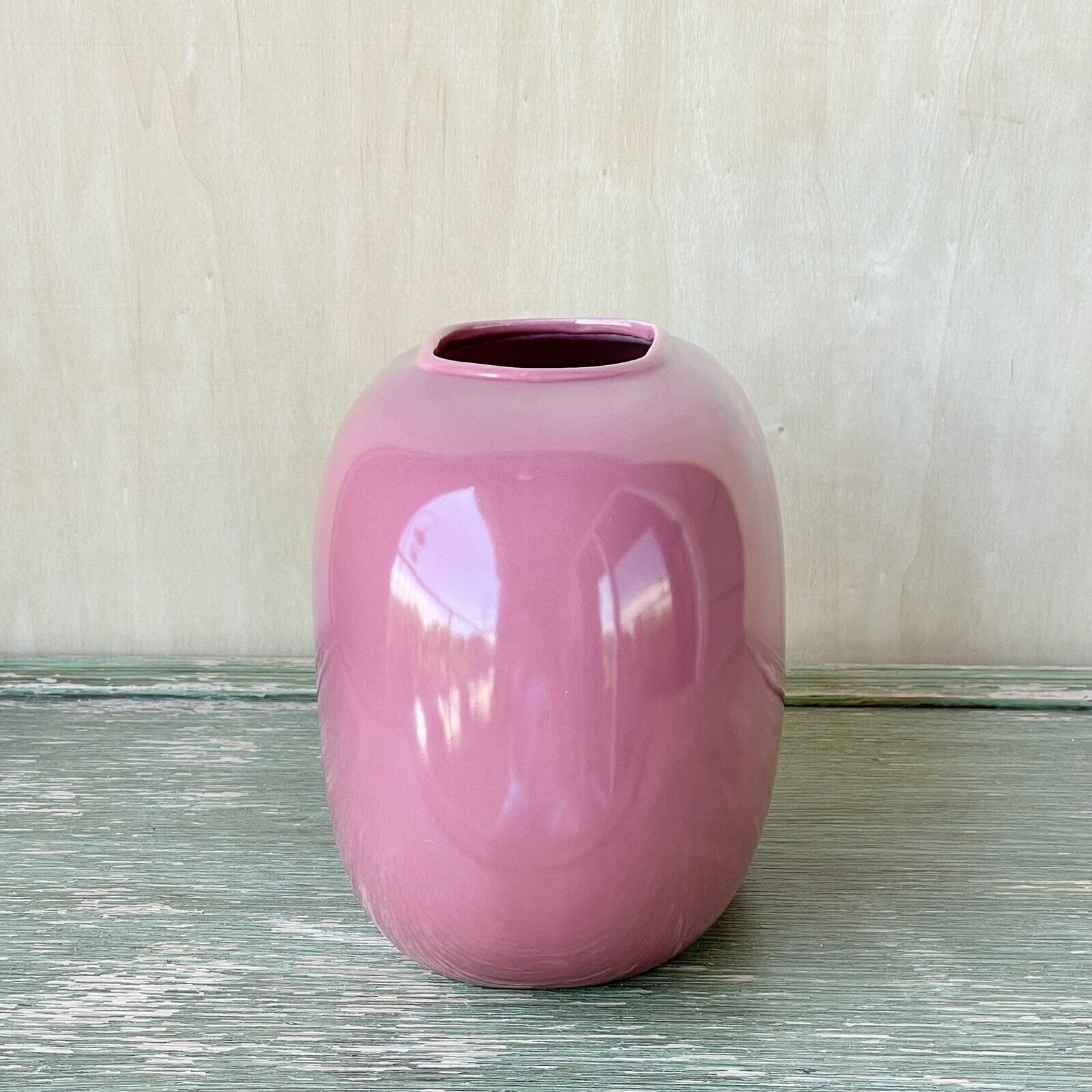 Vintage 1980s Jaru California Pottery Mauve Vase Sleek Postmodern ...