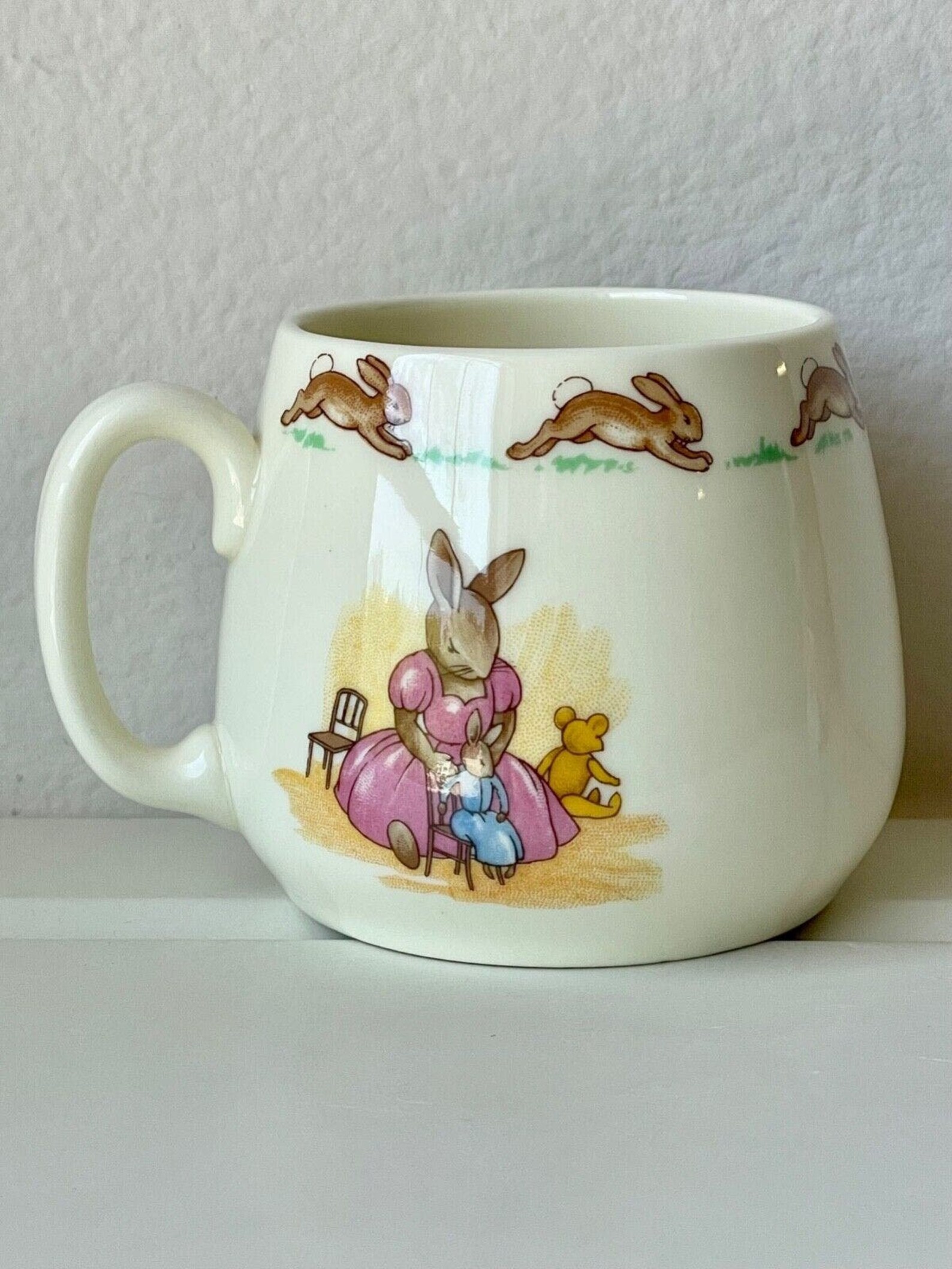 Vintage Royal Doulton "bunnykins" Child's Don Mug One Handle Fine Bone ...