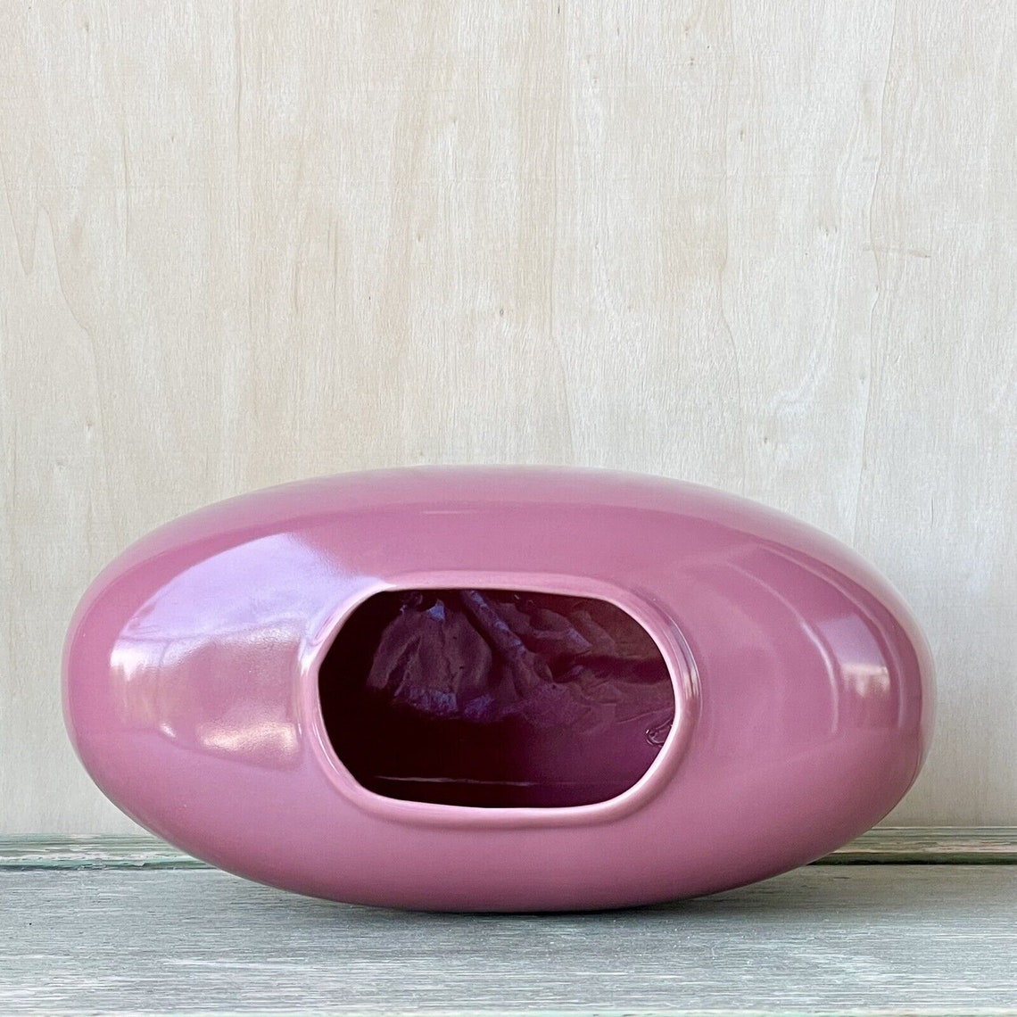 Vintage 1980s Jaru California Pottery Mauve Vase Sleek Postmodern ...