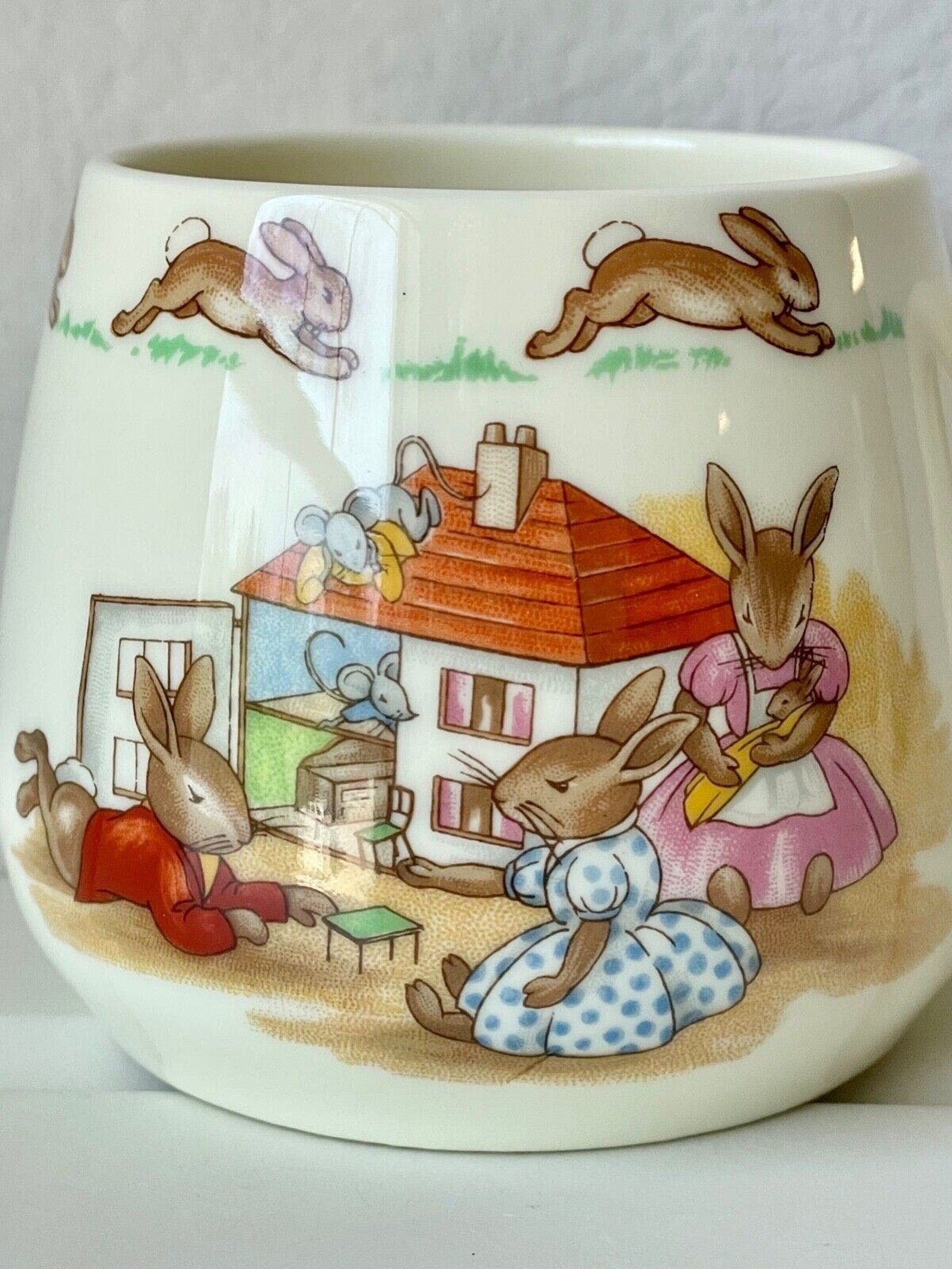 Vintage Royal Doulton "bunnykins" Child's Don Mug One Handle Fine Bone ...