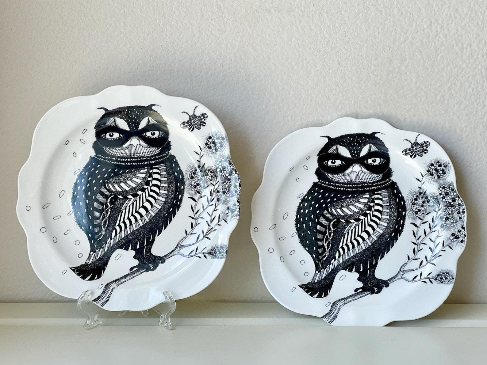 Anthropologie Set of 4 Florence Balducci "wild Masquerade" Owl Canape ...