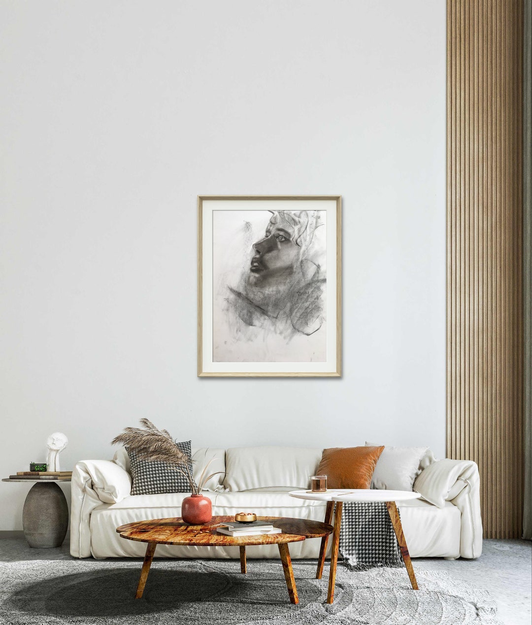 Original Charcoal Drawing 42cm X 59.4cm Burning Thoughts - Etsy