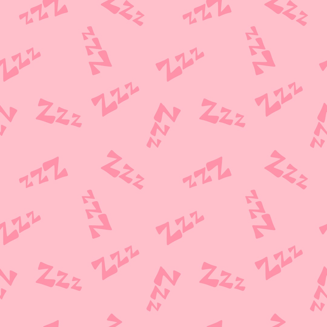 Pink Sleepy Zee Symbol Surface Pattern Design for Commercial and ...