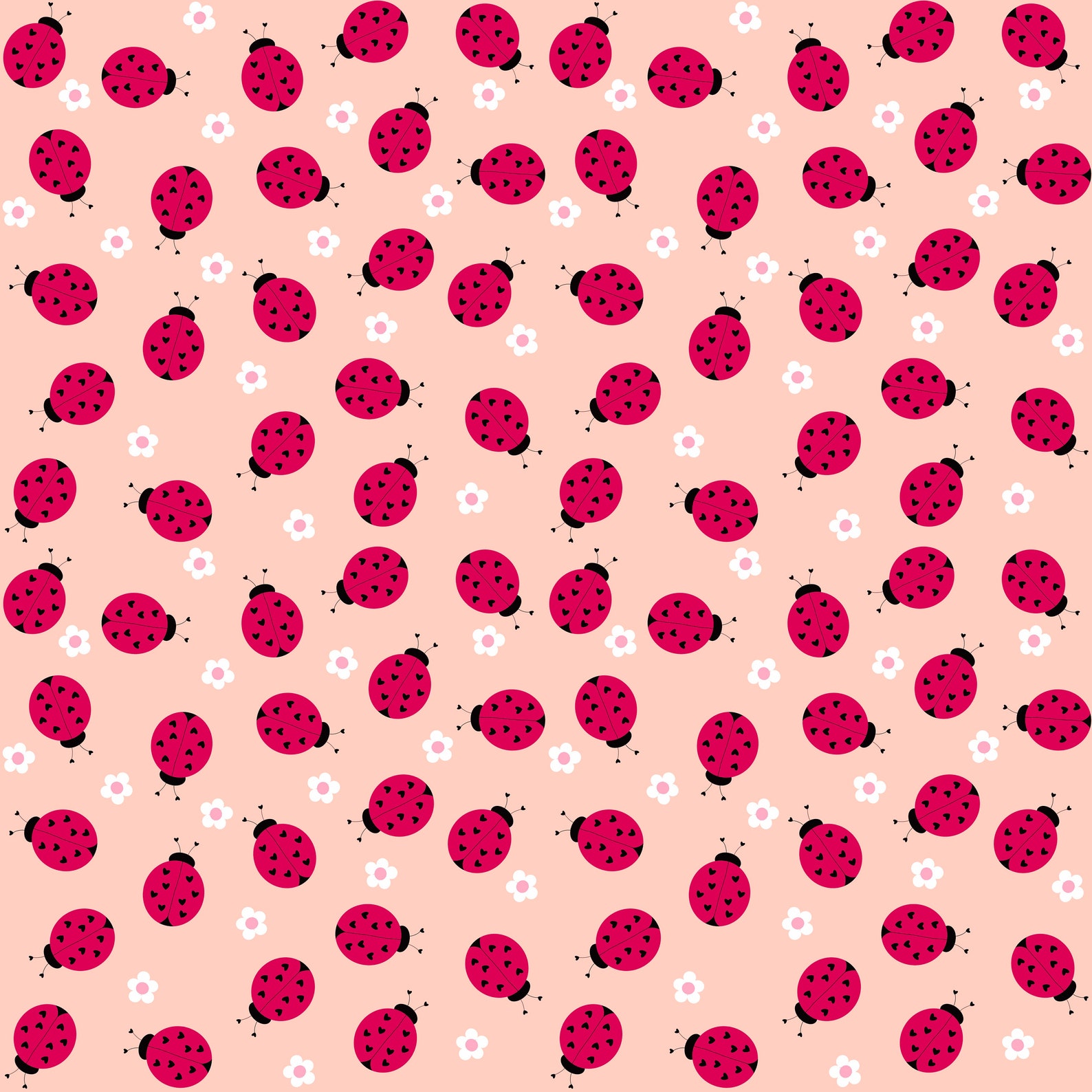Ladybugs Repeat Seamless Surface Pattern Design for Commercial and ...