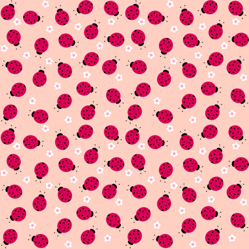 Ladybugs Repeat Seamless Surface Pattern Design for Commercial and ...