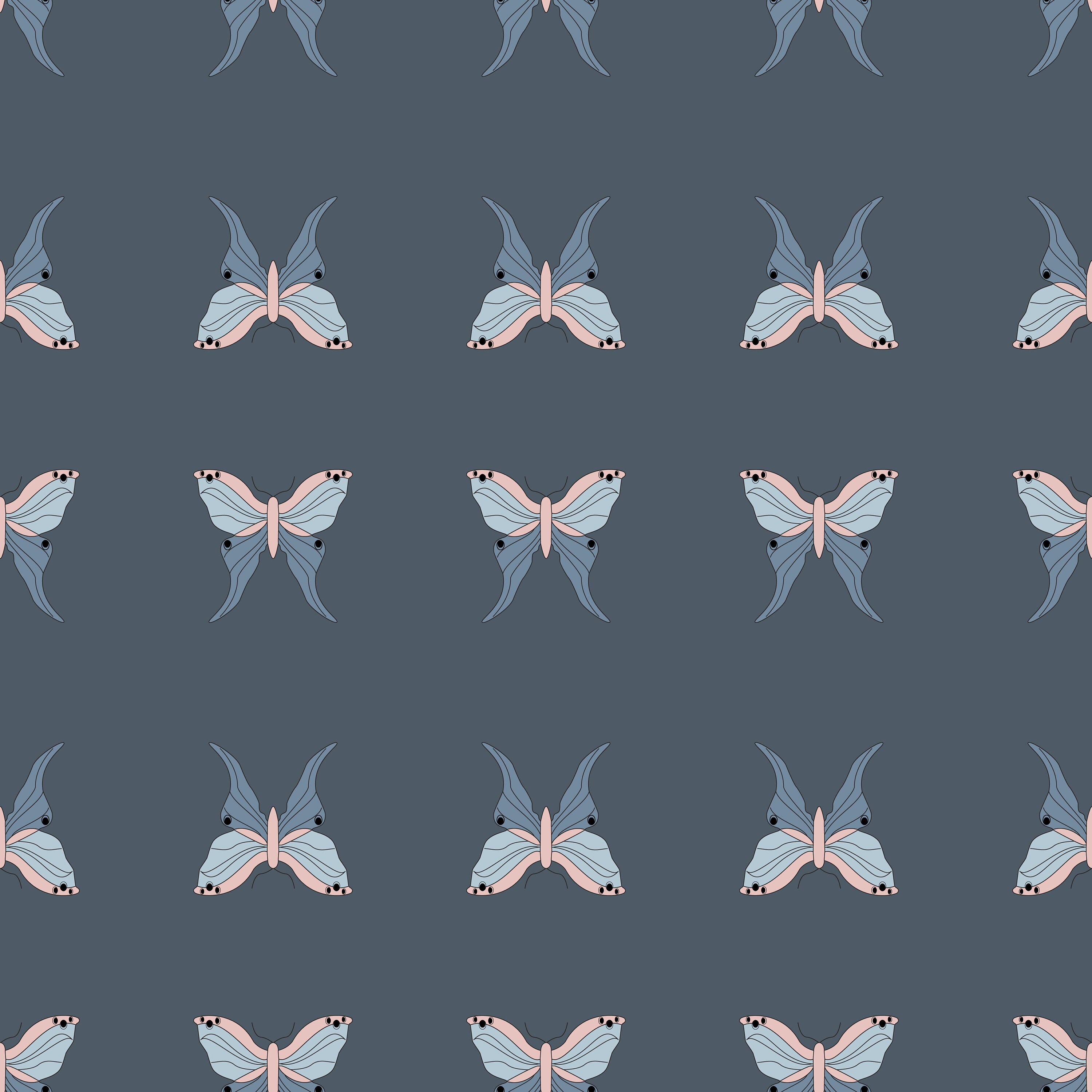 Moths Players Repeat Surface Pattern Design for Commercial and Personal ...