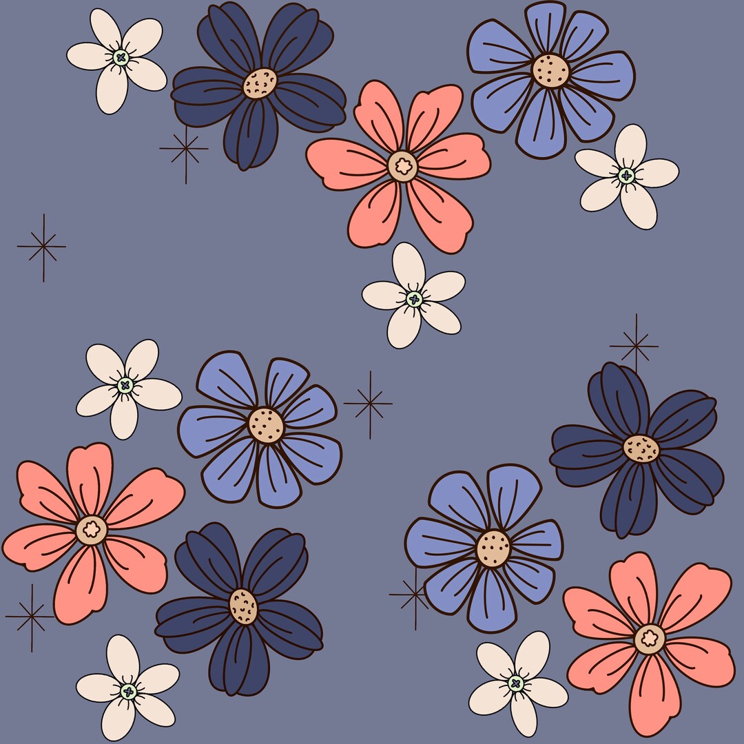 Spring Flowers Florals Surface Pattern Design for Commercial and ...