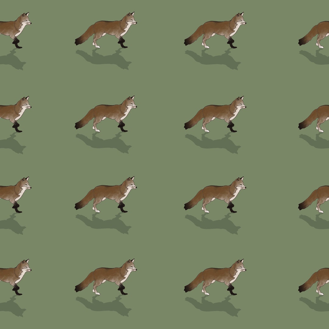 Realistic Foxy Foxes Repeat Seamless Surface Pattern Design for ...