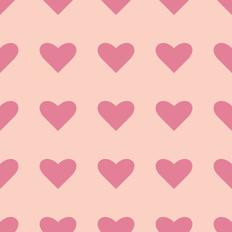 Minimal Pink Hearts Repeat Seamless Surface Pattern Design for ...