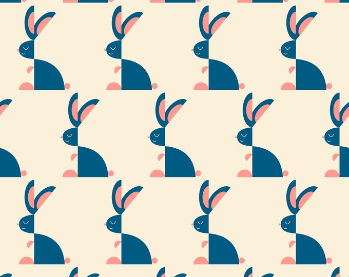 Geometric Easter Bunny Rabbit Repeat Seamless Surface Pattern Design ...