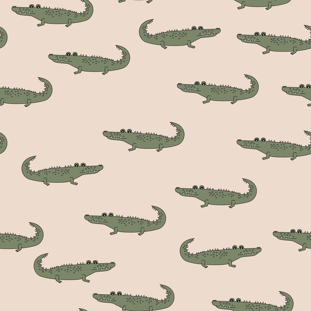 Crocodile Alligator Repeat Seamless Surface Pattern Design for ...