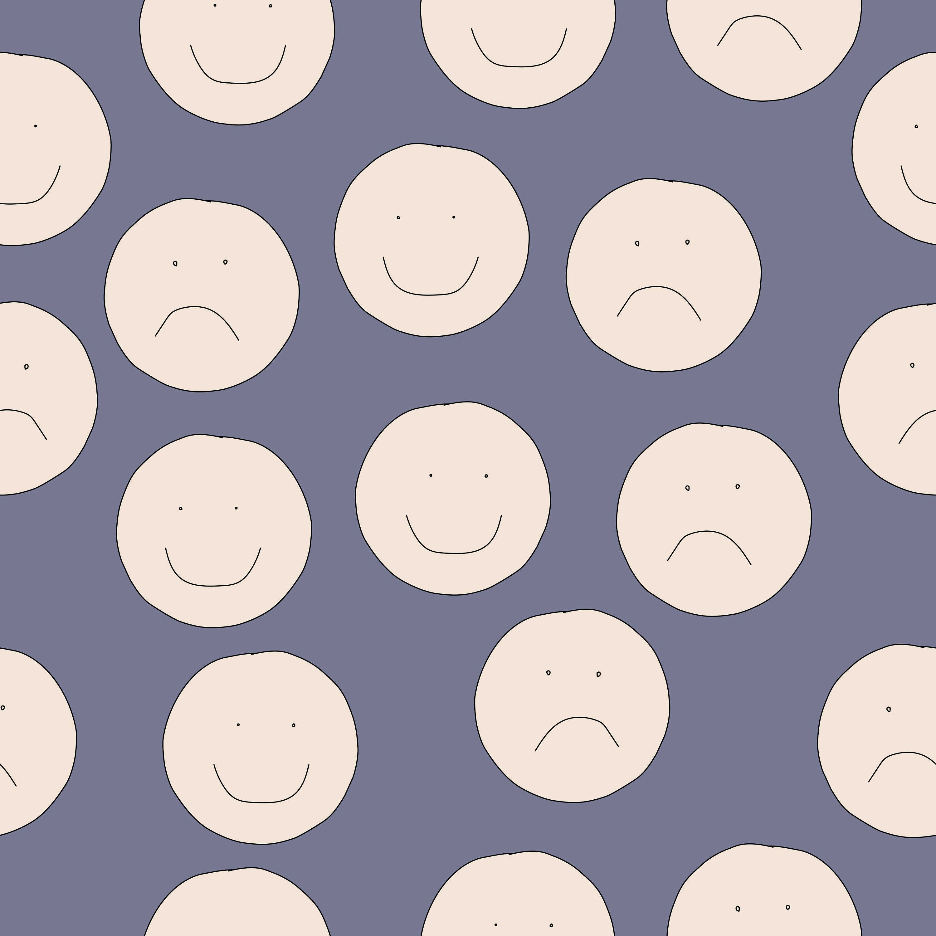 Faces Repeat Seamless Surface Pattern Design for Commercial and ...