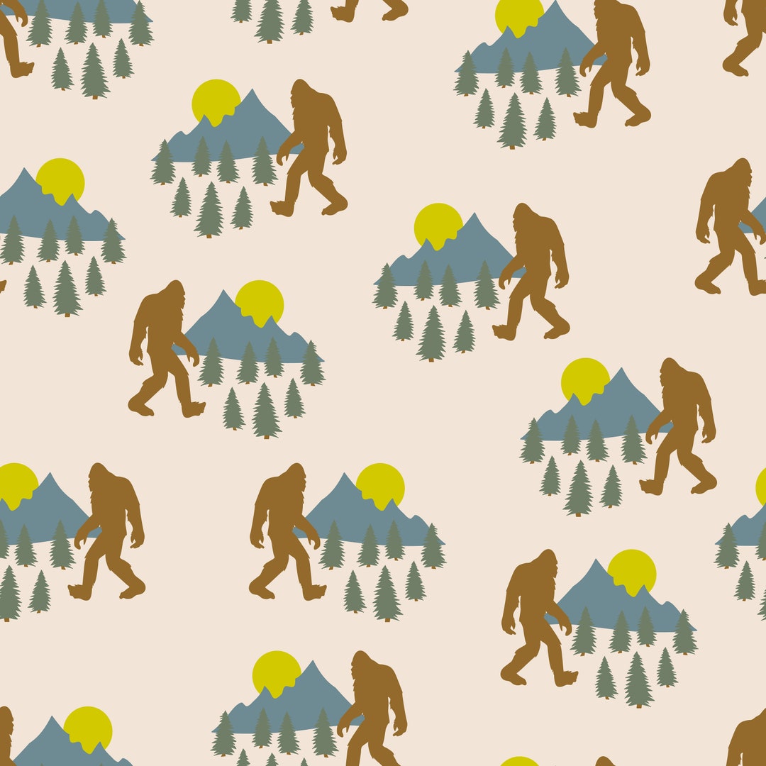 Sasquatch Bigfoot Surface Pattern Design for Commercial and Personal ...