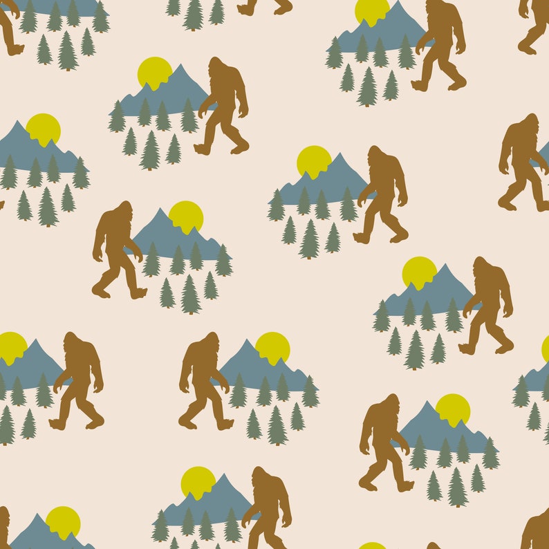 Sasquatch Bigfoot Surface Pattern Design for Commercial and Personal ...