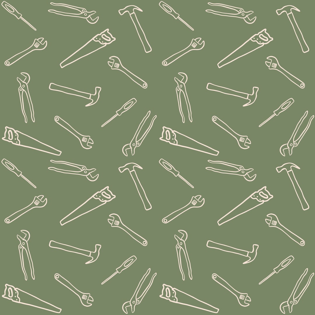 Tools Construction Hammer Saw Pliers Repeat Seamless Surface Pattern ...