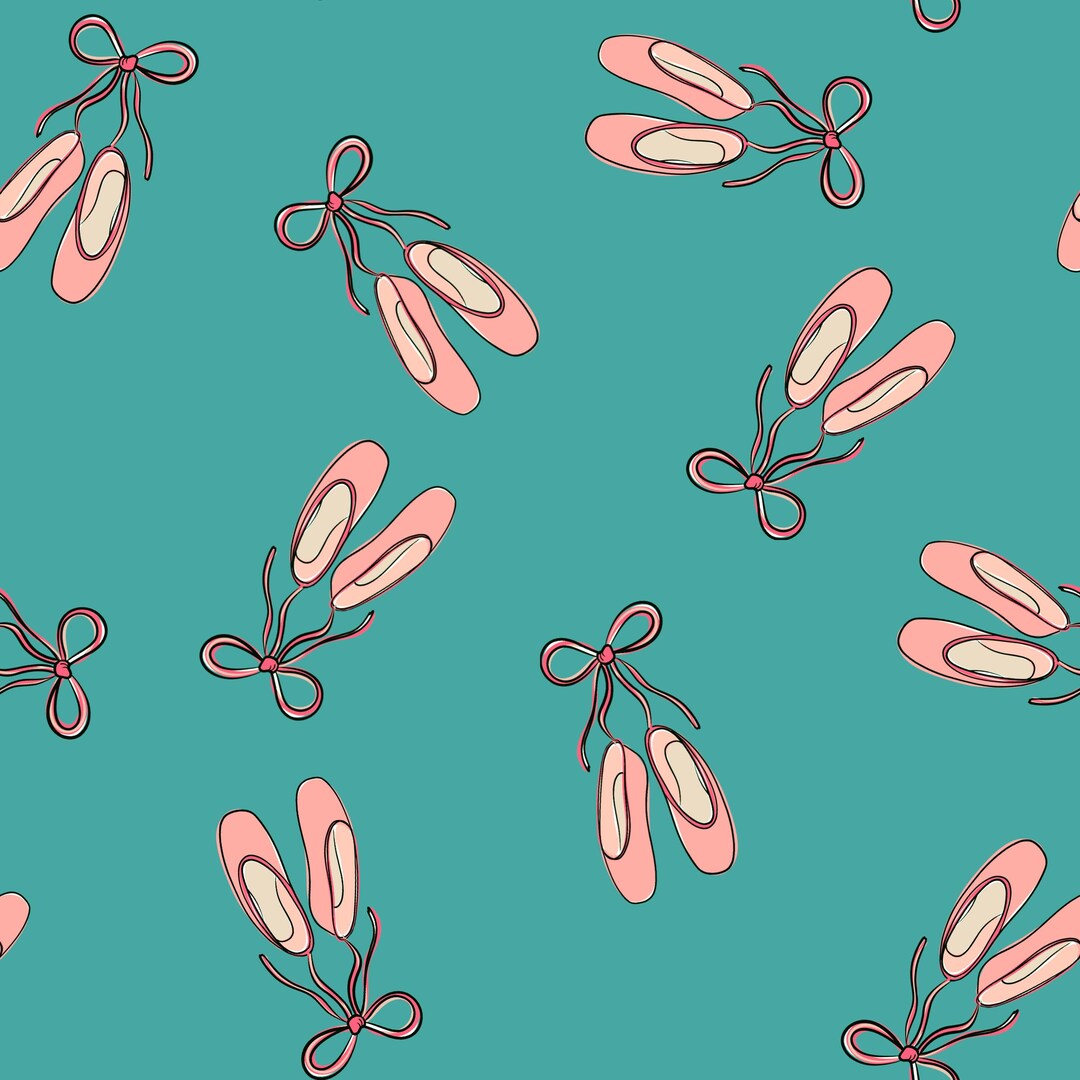 Ballet Slippers Little Girl Surface Pattern Design for Commercial and ...