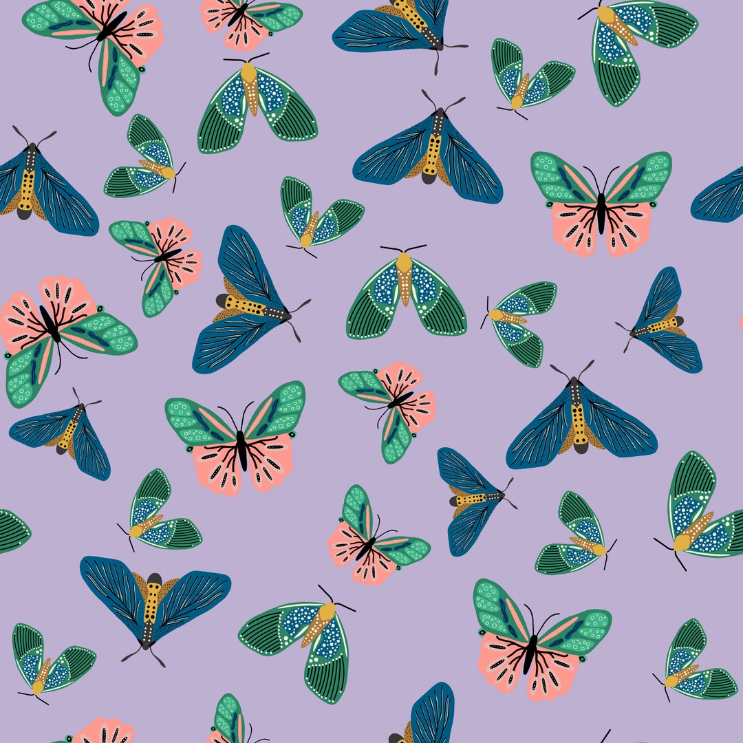 Butterfly Repeat Seamless Surface Pattern Design for Commercial and ...