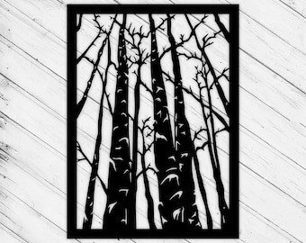 Woman With Tree Laser Cut Engraving Dxf Glowforge Svg File Wall Art ...