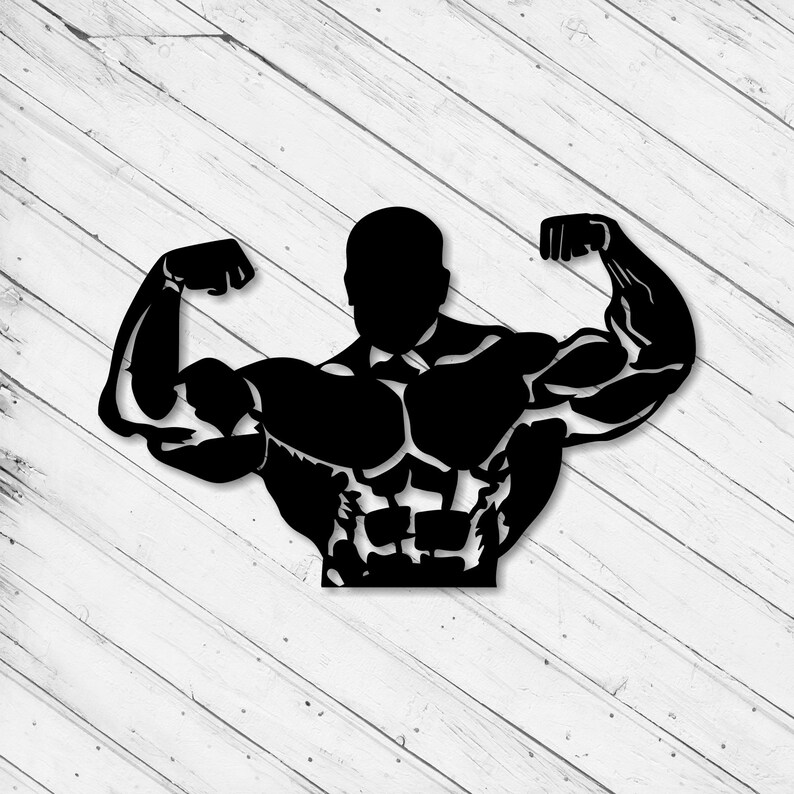 Bodybuilder Wall Art: Laser Cut File, Gym Decor (digital Download) - Etsy