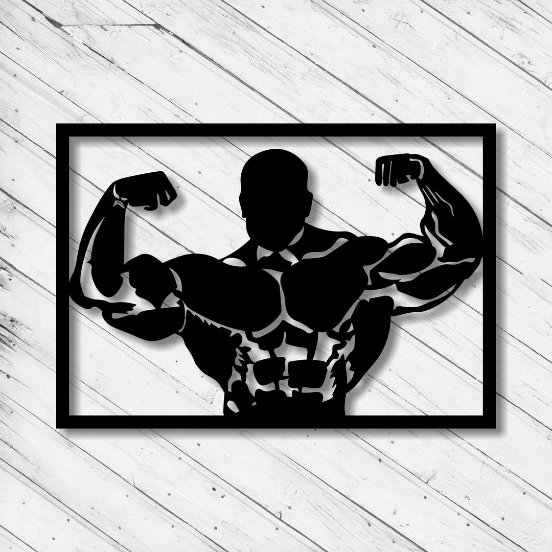 Bodybuilder Wall Art: Laser Cut File, Gym Decor (digital Download) - Etsy