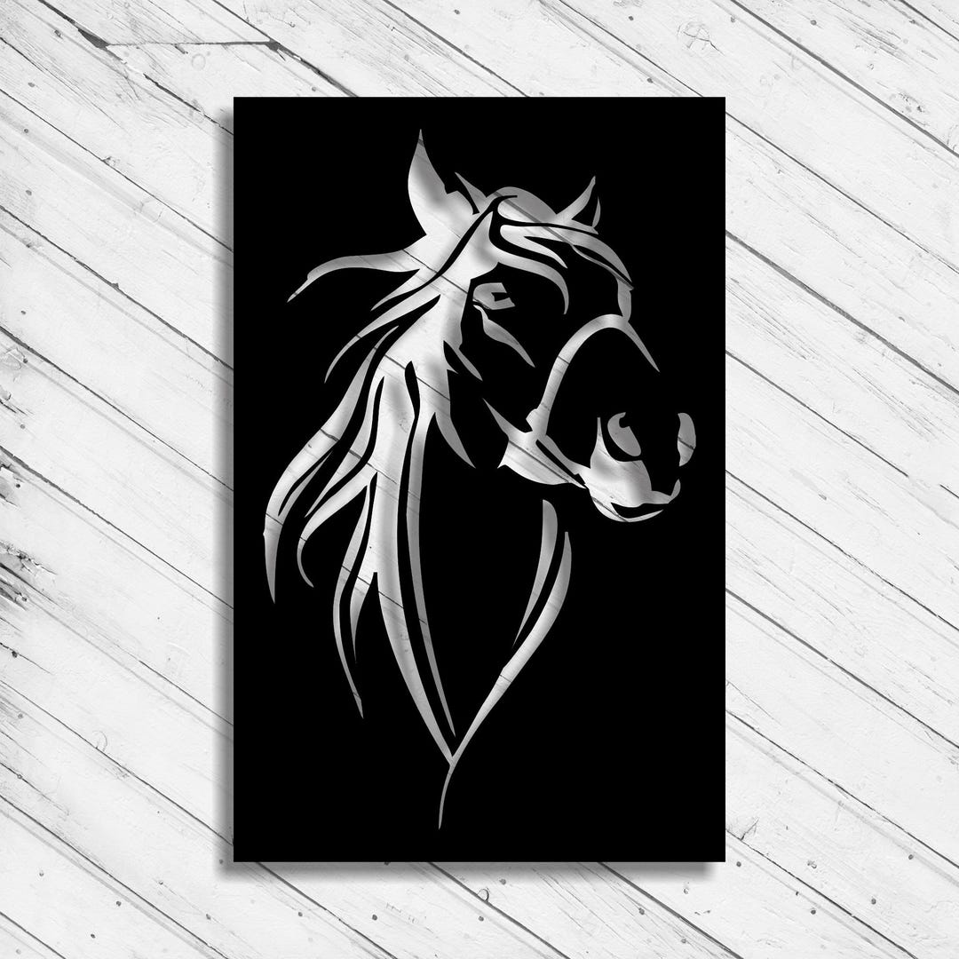 Pferd Wand Kunst Laser Cut Datei: SVG DXF AI (Digitaler Download) - Etsy.de