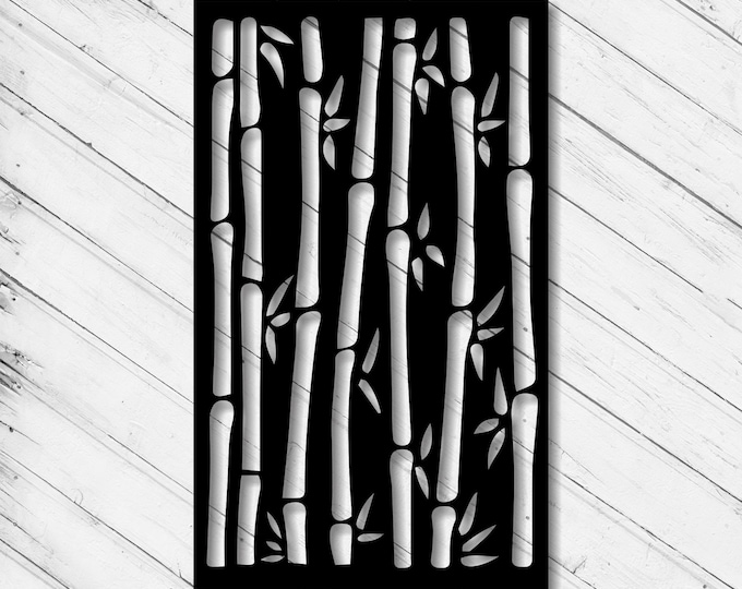 8 Bamboo SVG DXF Privacy Screen / Claustra / Wall Decor Digital ...