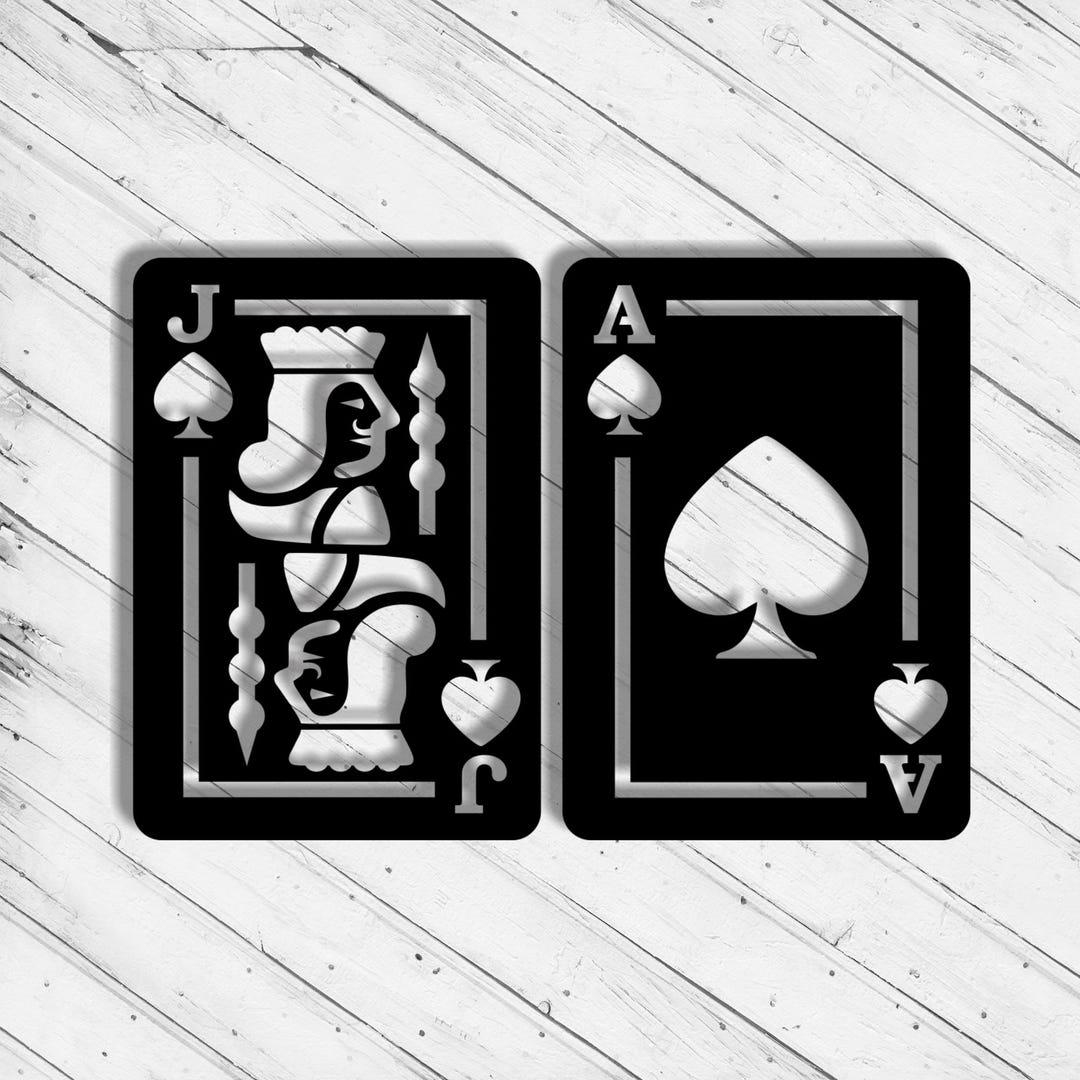 Poker Wall Art Svg Dxf Ai Laser Cut File for Wall Decor, Glowforge ...