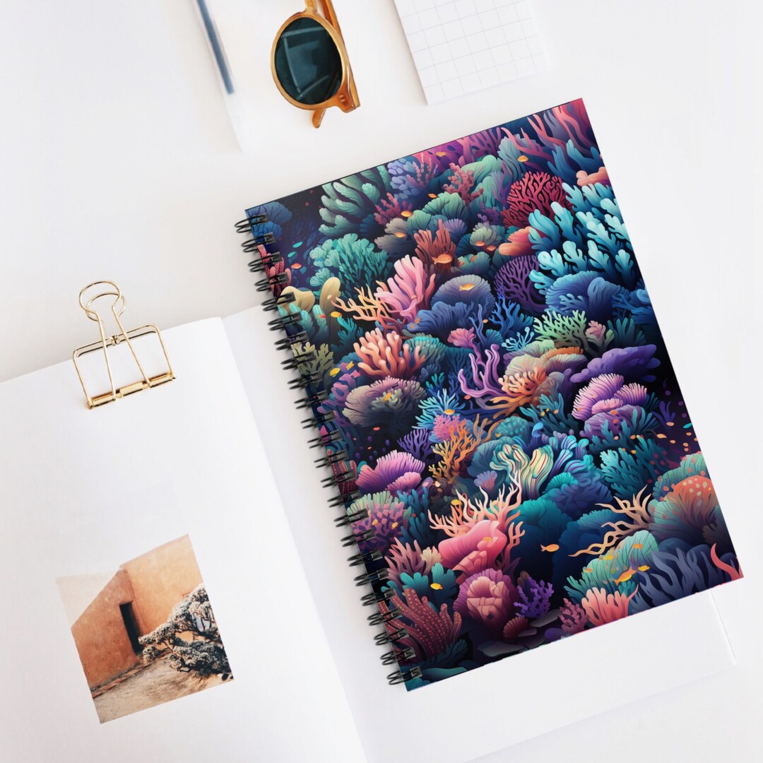 Coral Reef Spiral Notebook - Ruled Line - Etsy