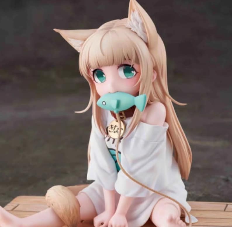 Lovely Cat Girl Anime Figure: Soybean PVC Action Figure Collectible ...