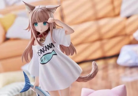Lovely Cat Girl Anime Figure: Soybean PVC Action Figure Collectible ...