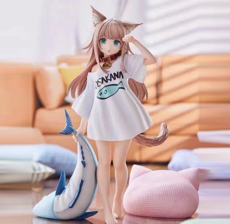 Lovely Cat Girl Anime Figure: Soybean PVC Action Figure Collectible ...