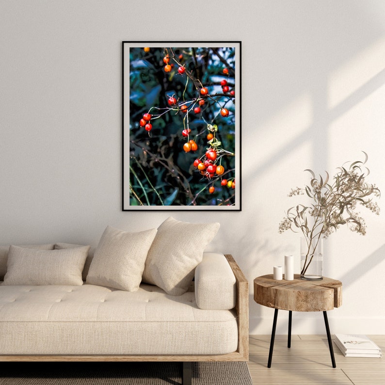 Red Berries Poster Gift Wall Art Digital Download Artistic Photography ...