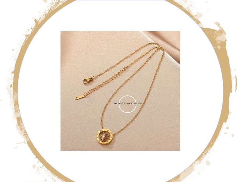 Roman Numeral Interlocking Circles Pendant Necklace - Etsy