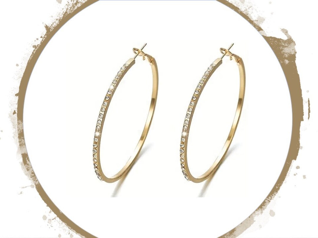 Fashionable Simple Large Round Earrings for Women, Retro Simple ...